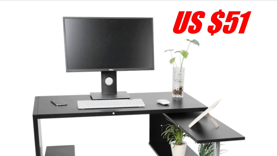 TOPINCN, Компьютерный стол, Вращающийся на 360 градусов, угловой, 2019