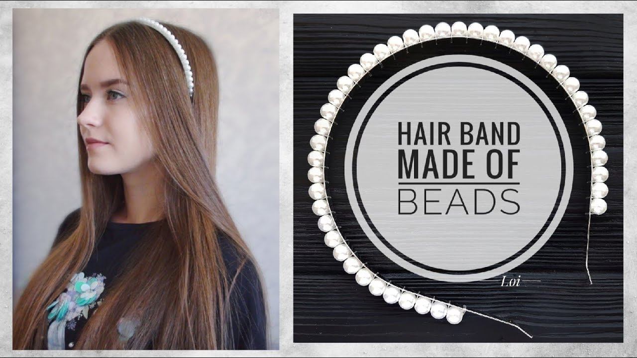 #МК - Ободок из бусин | #Tutorial - Hair band made of beads