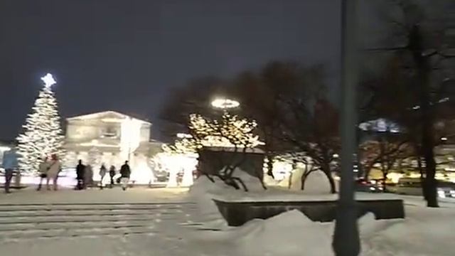 Канун Нового 2024 года, Москва, Театральная площадь.