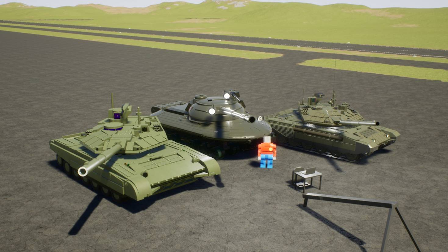 бой объекта 279 против Stug e 100 лего бой танков в брик ригс