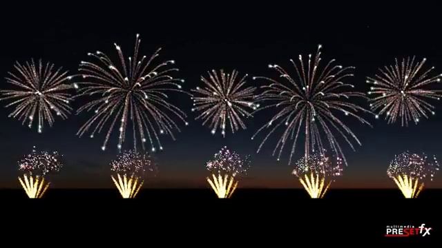 Мультимедийный салют 5 минут. Визуализация