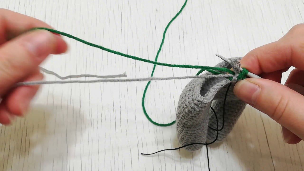 Незаметная смена цвета при вязании игрушек