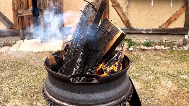 Горит огонь.timelapse