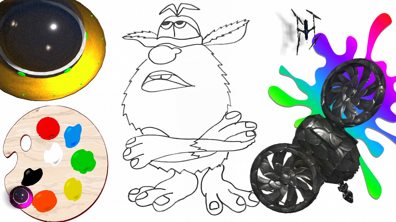 Рисуем Буба - раскраска для детей.