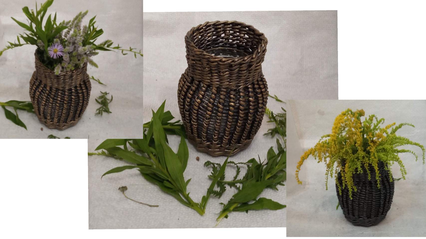 МК. Ажурная ваза из бумажной лозы. #122