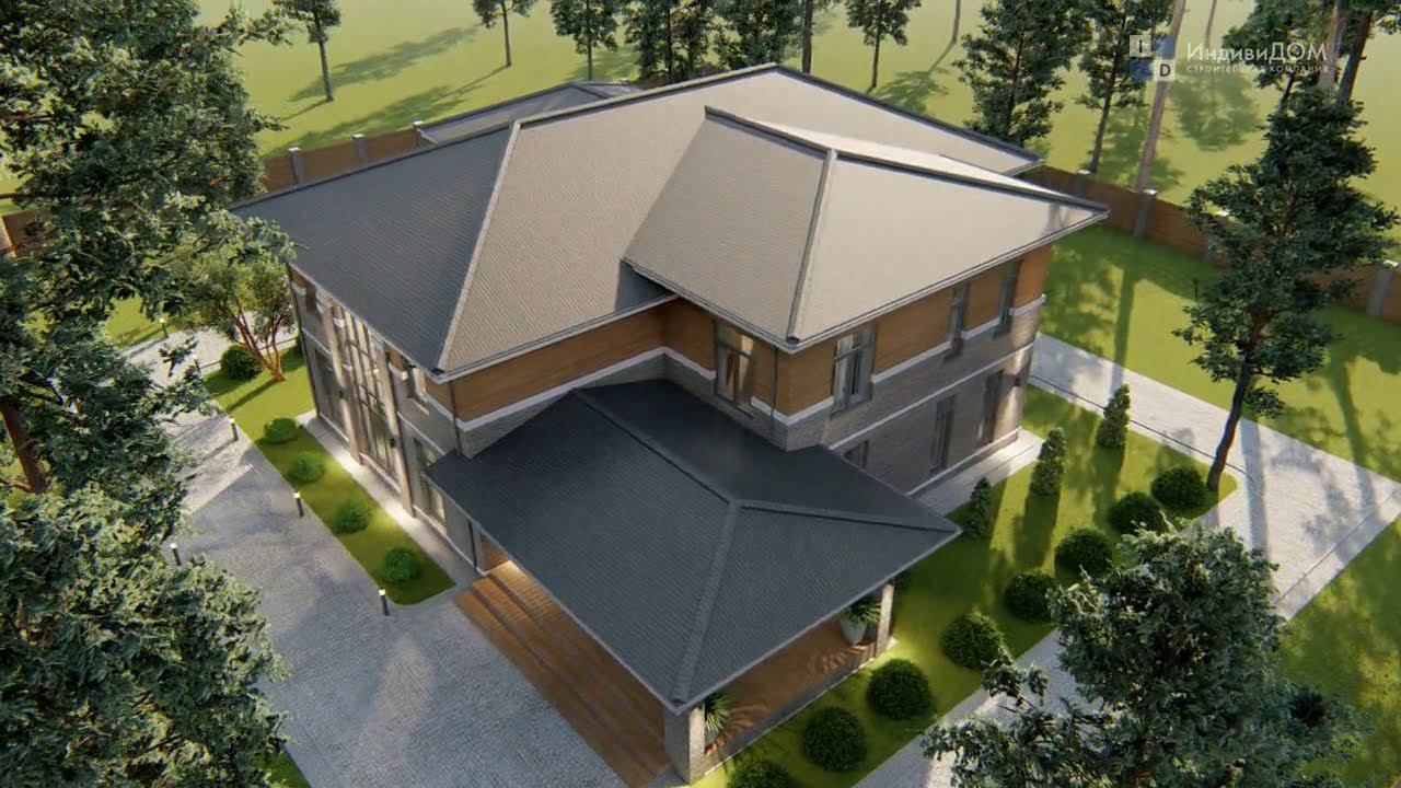 Двухэтажный дом в стиле Райта – видео обзор