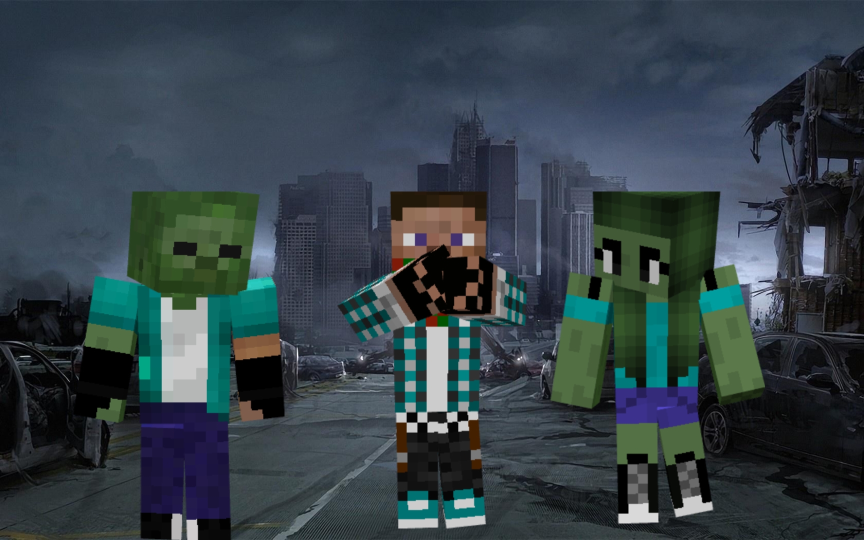 Начало апокалипсиса - Зомби Minecraft