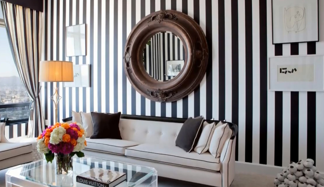 Узор в полоску в интерьере