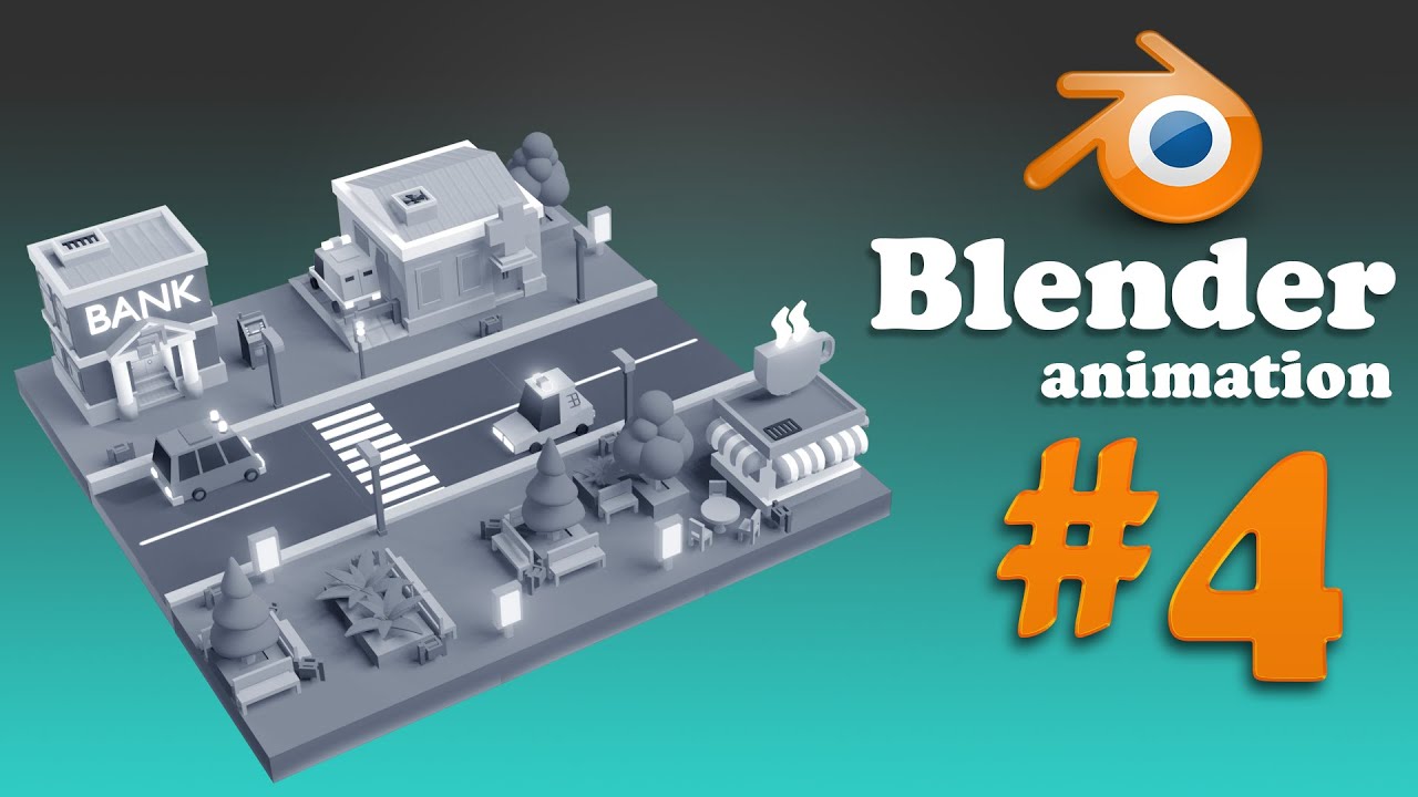 #4  Лоу поли моделирование игровых элементов локаций для игр. blender - low poly building modeling