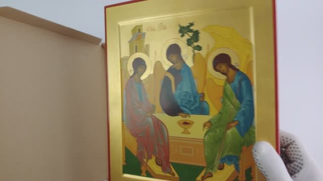 Икона Святая Троица 30х25