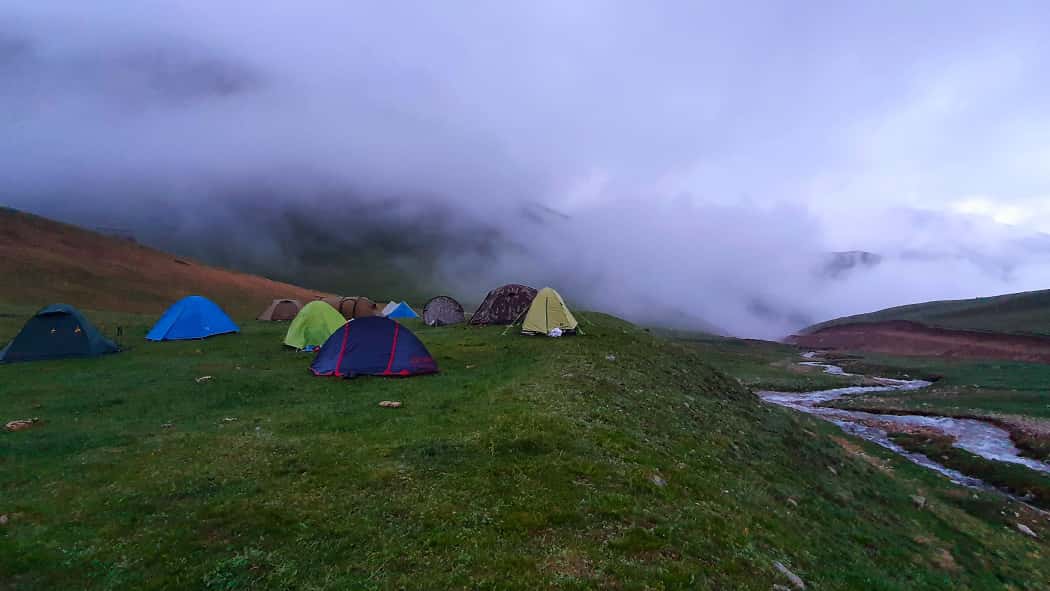 Кавказ. Стоянка на реке Муху