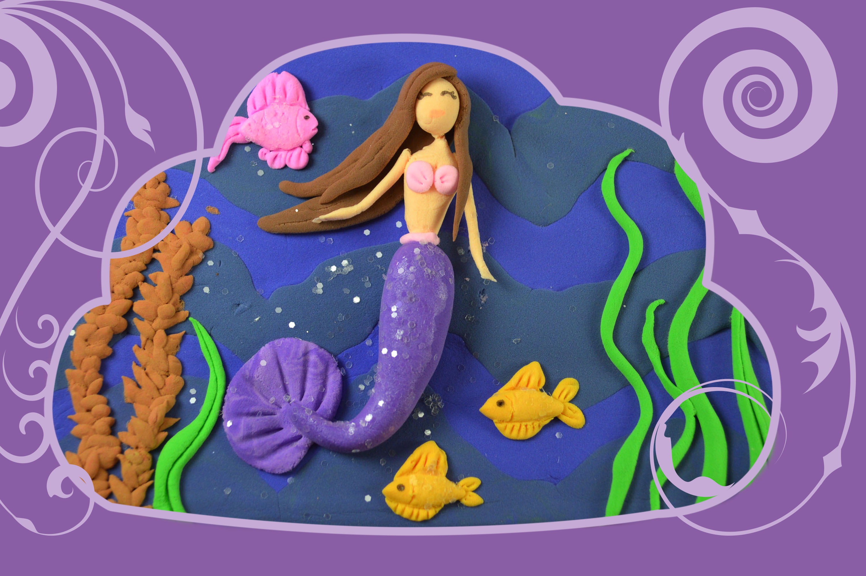 Русалочка из легкого пластилина