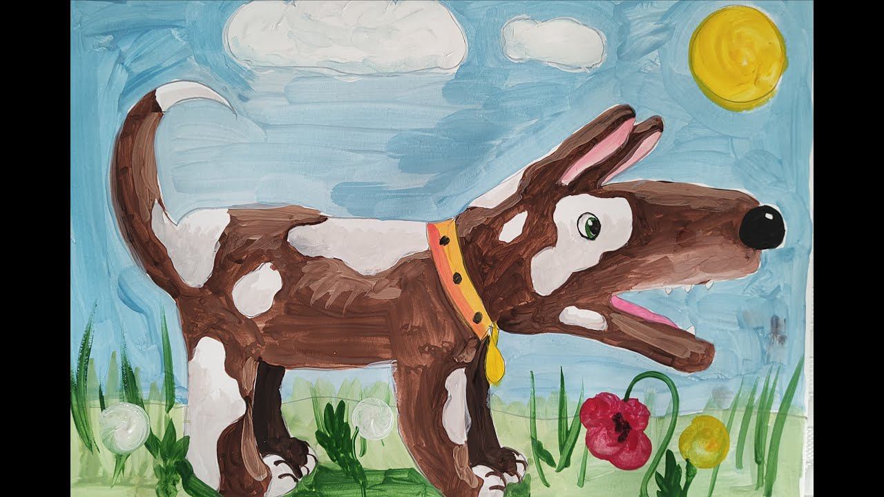 Как нарисовать собачку легко