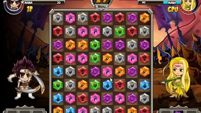 Jewels Hero - WARRIOR vs ELF - Три в ряд