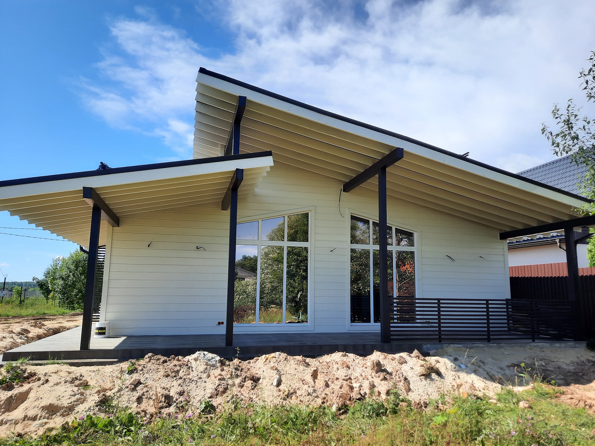 Внешняя и внутренняя отделка дома в финском стиле площадью 121 кв.м.