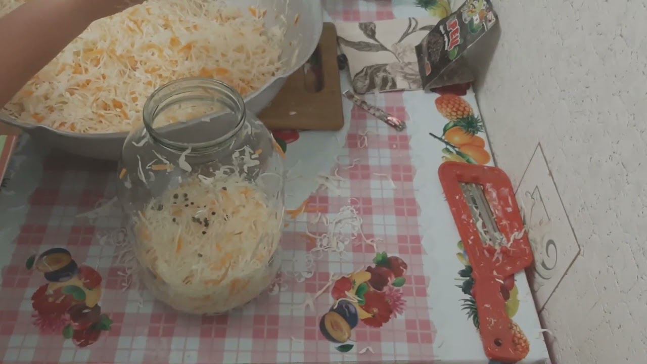 Рецепт квашенной капусты в банке.