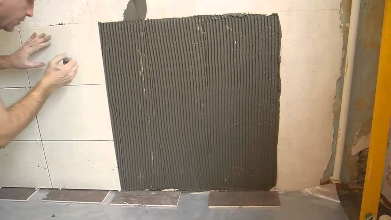 Облицовка плиткой БЕТОННЫХ стен на кухне ч.3