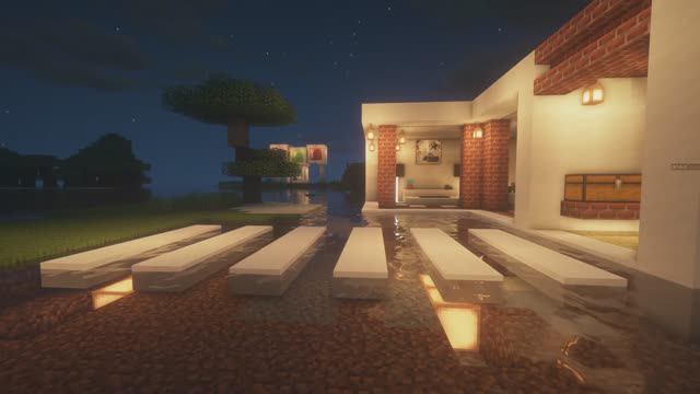 Майнкрафт (Minecraft) - Как построить современный пляжный домик