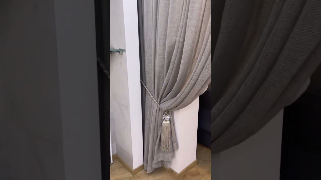 Красивый фактурный тюль с подхватом #тюльсамара #шторывгостиную #тюльвгостиную