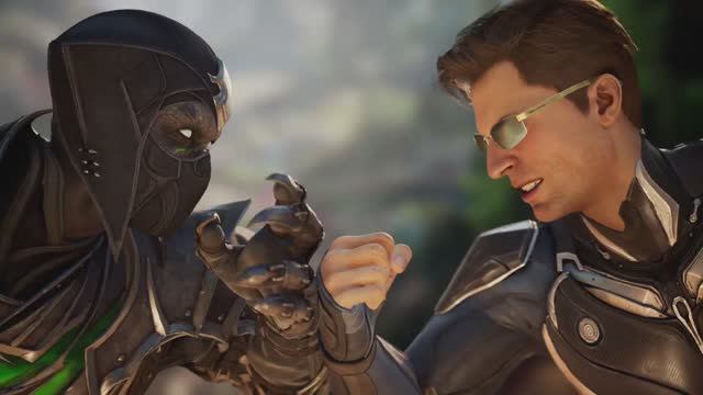 18+ Джонни Кейдж vs Нуб Сайбот в Mortal Kombat 1 | Диалог на русском | Перевод | Русская озвучка