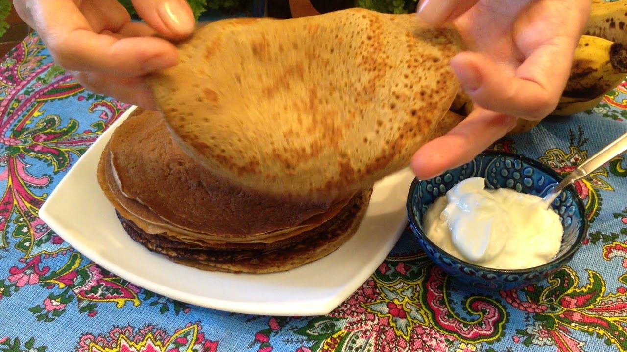 Блины кофейно-банановые