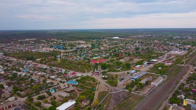 Суровикино сверху 9 мая 2022г. закат