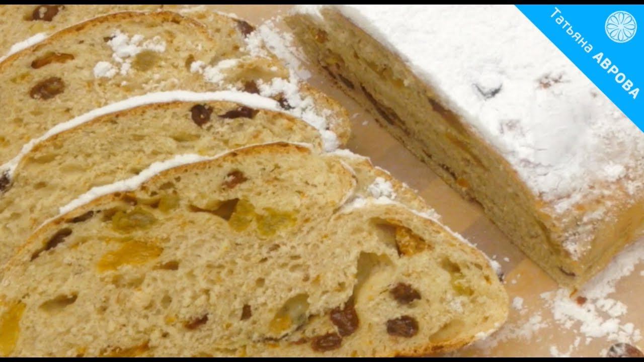 Рождественский кекс на закваске (штоллен постный)