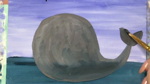 Кит. Уроки рисования для малышей и их родителей. Закрытый клуб.