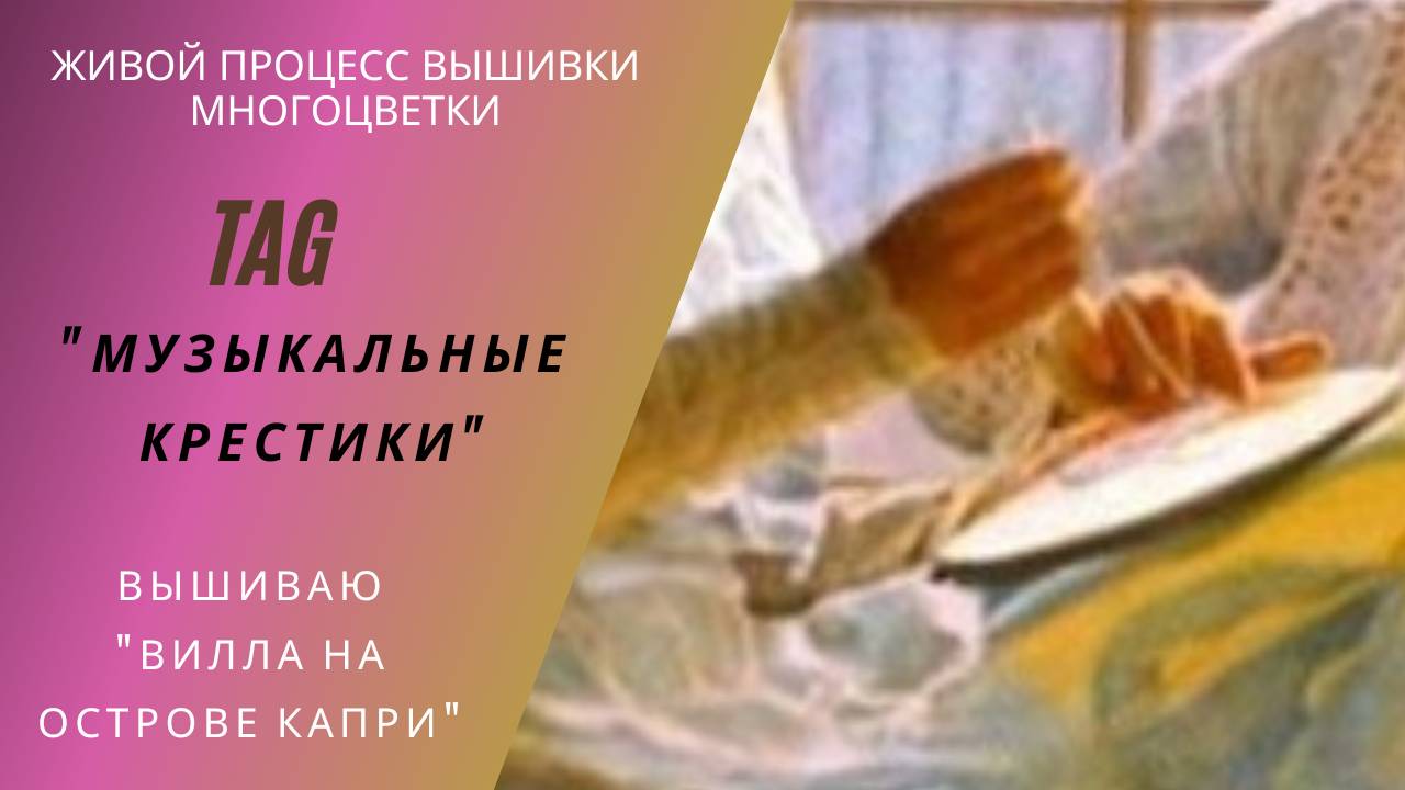 #TAG "Музыкальные крестики" Живой процесс #вышивки #многоцветки #болталка