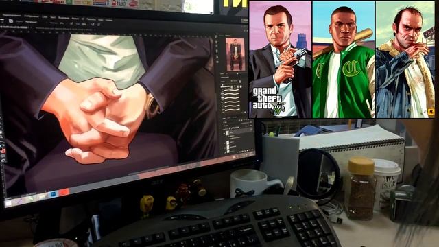 Рисуем портрет в стиле GTA