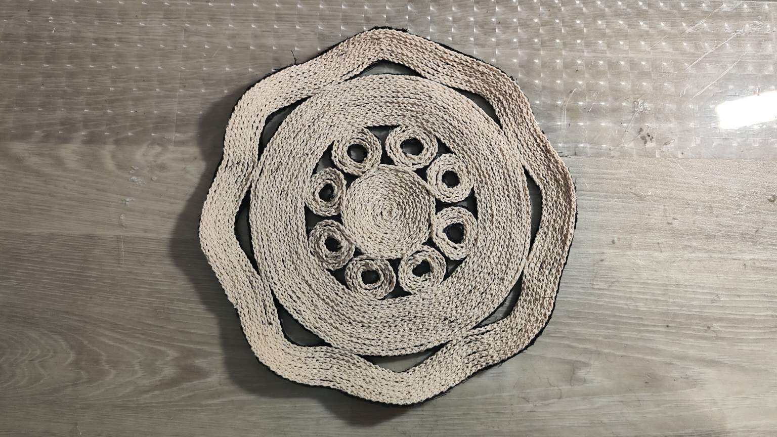 МК. Салфетка из ниток. #238