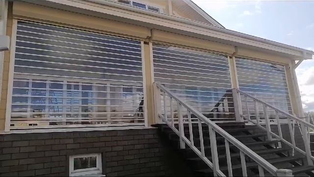 Прозрачные рольставни на веранду