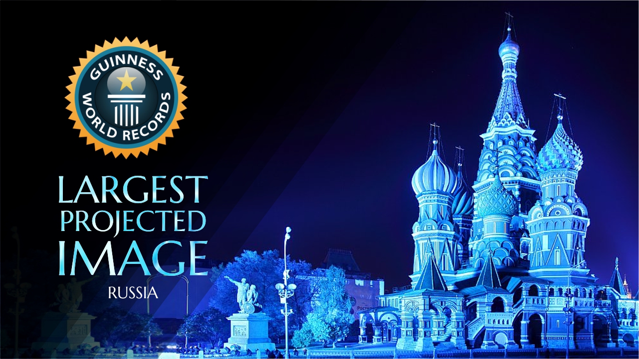 "Circle of Light" - The largest projected image. Guinness World Records.  Russia.