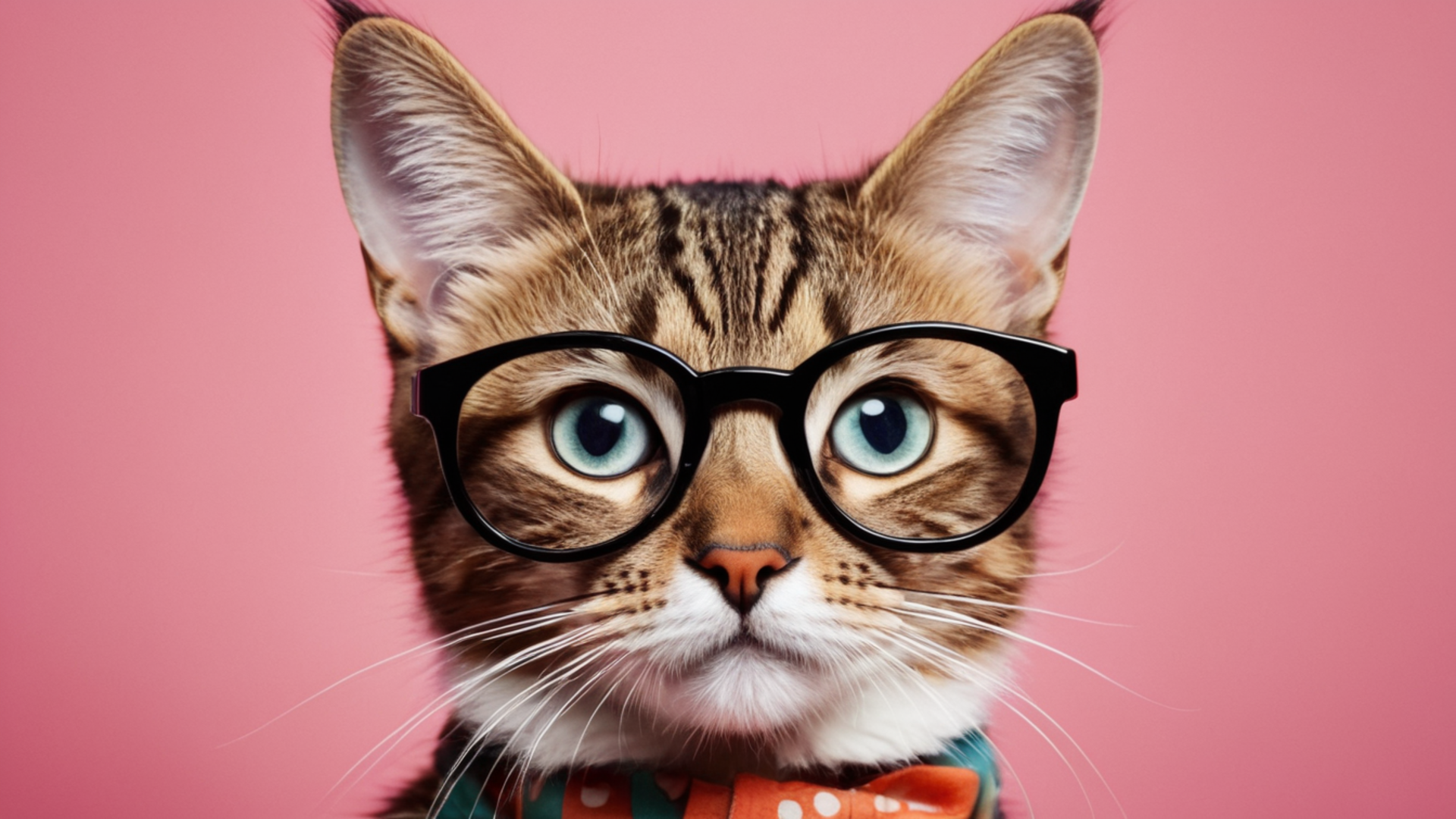 Модный котик в стильных очках