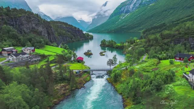 Norway AMAZING Beautiful Nature with Relaxing Music and sound, 4k nature   Relaxation film