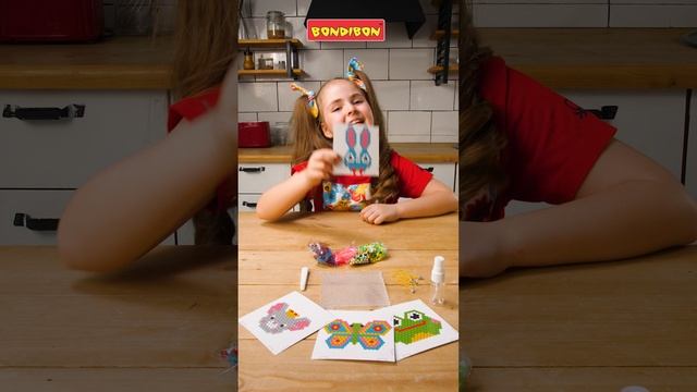 Набор для творчества АКВАМОЗАИКА 3D "ОБЕЗЬЯНКА, ТИГР И ПАНДА" Творчество с Буки Bondibon