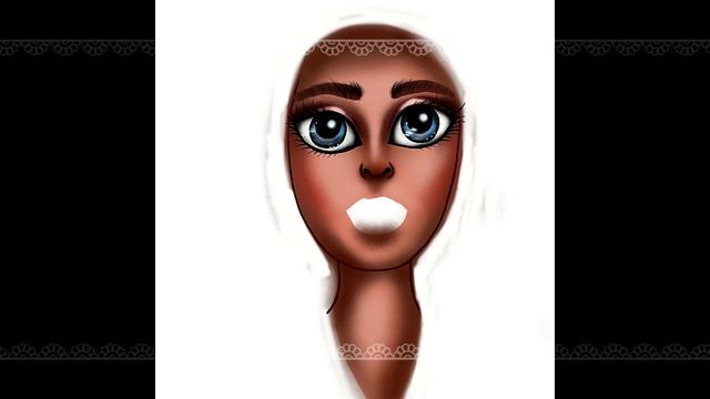 Мультяшка (рисую в Procreate выдуманный портрет)