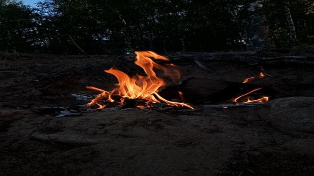 Костёр, замедленная сьемка