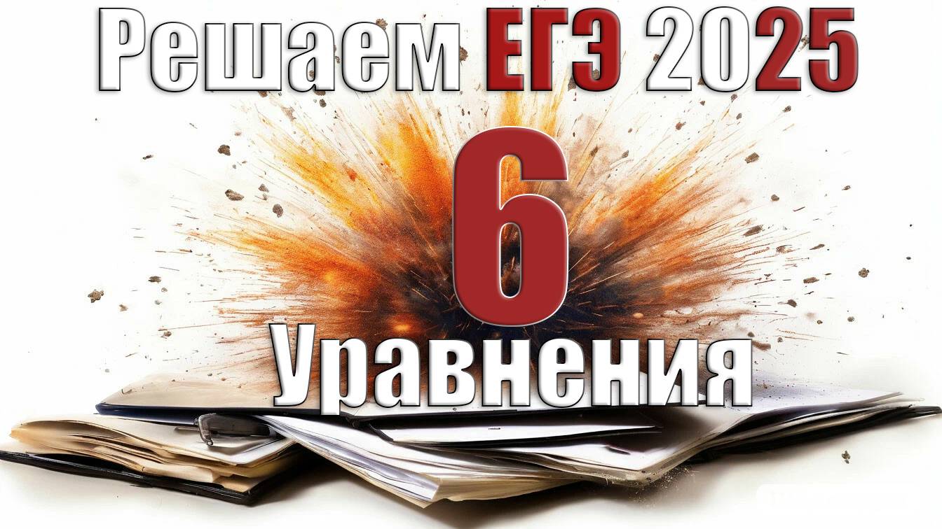 Простейшие уравнения, 6 задание профильная математика. Решаем Егэ 2025 по математике профиль.