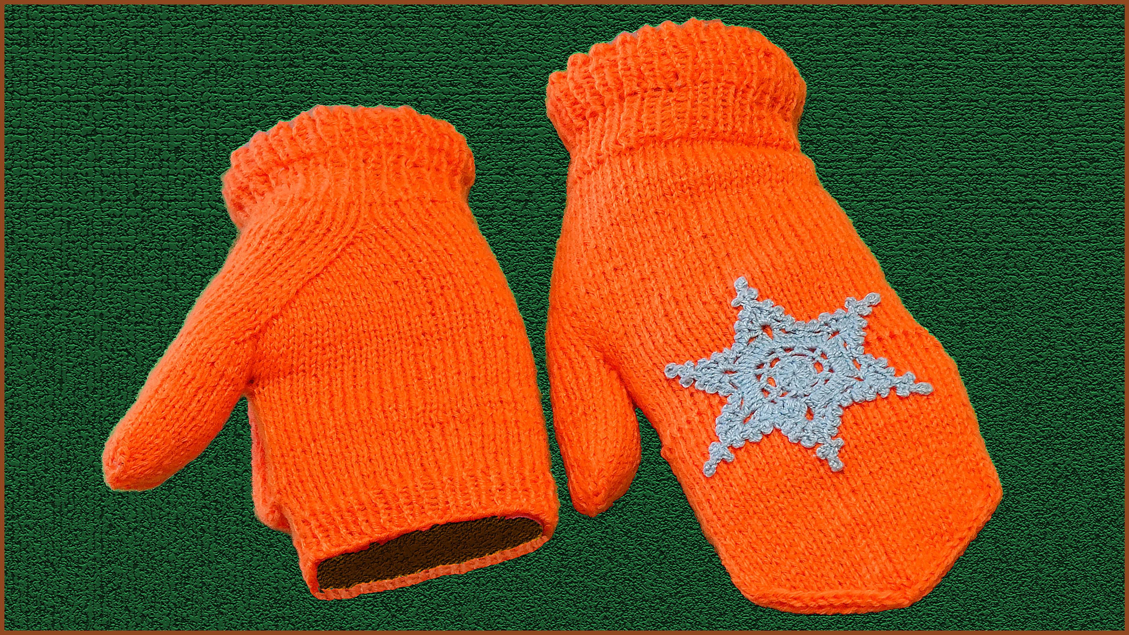 Варежки с индийским клином. Митенки спицами. Варежки спицами.