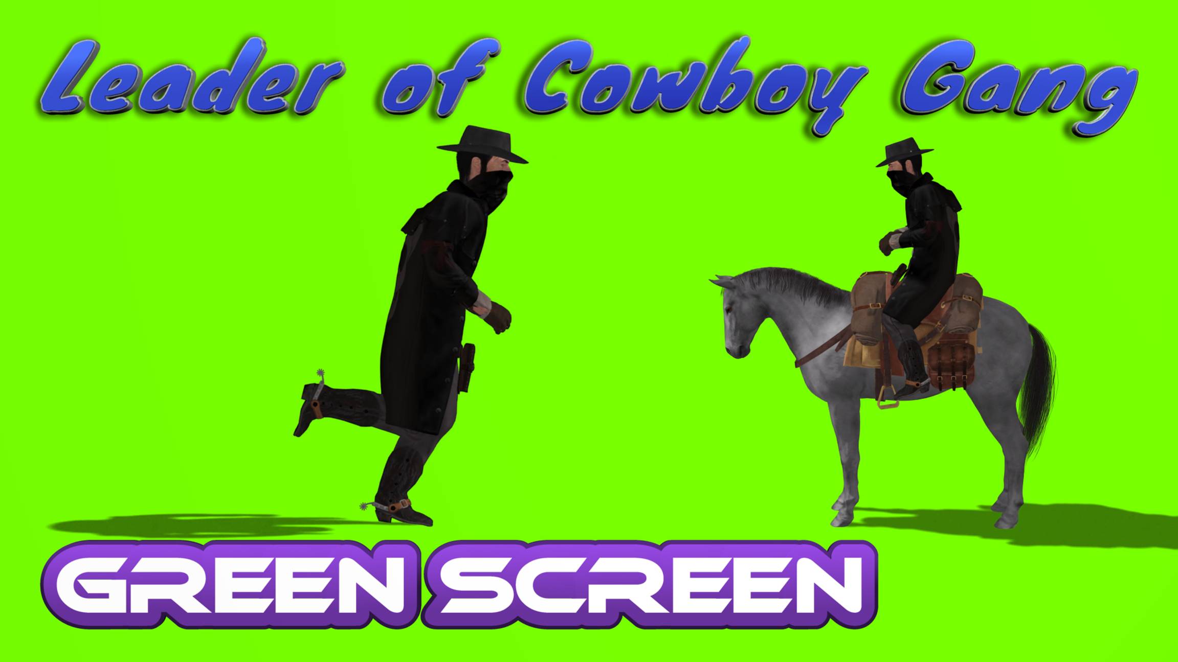 Green Screen - Лидер ковбойской банды (Leader of Cowboy Gang)
