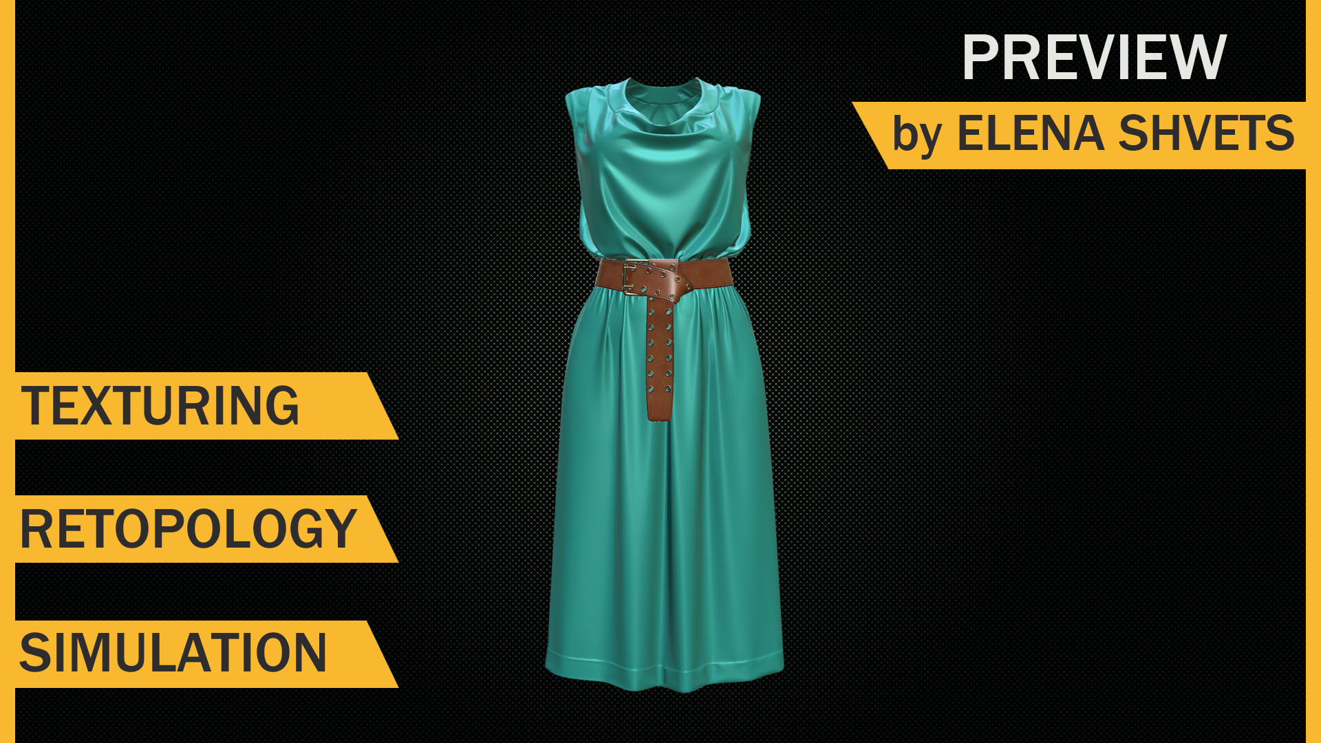 3D модель Платья. 3D model Dress Project Marvelous Designer.