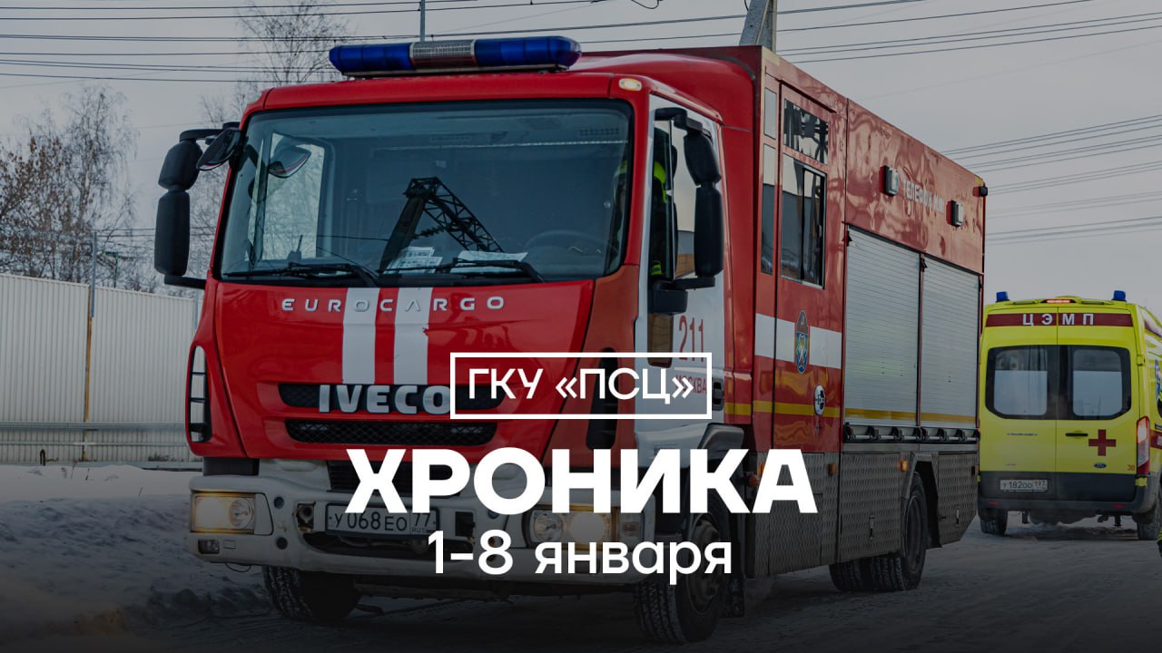 Хроника ГКУ "ПСЦ" за 1-8 января 2024 года