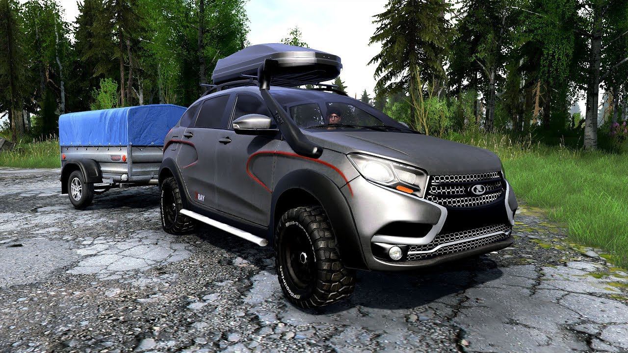 Spintires: MudRunner обзор мода Lada X Ray
