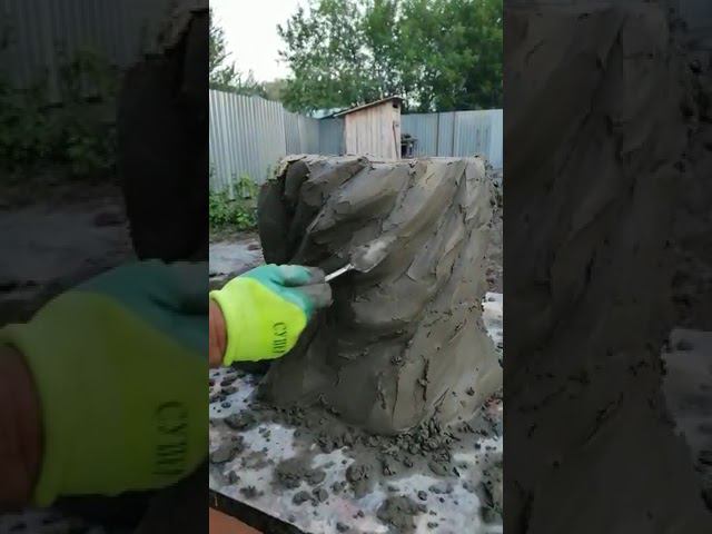 изготовление   цветочника из  цемента  мастер Виктор.