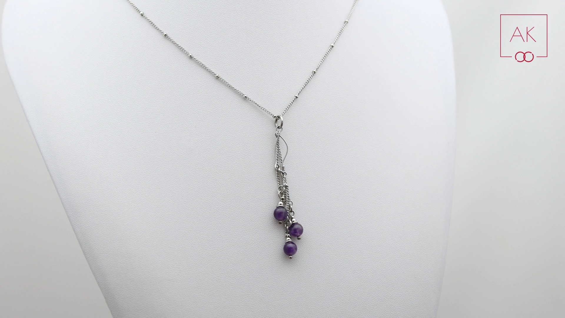 Подвеска на шею Нави с натуральным аметистом