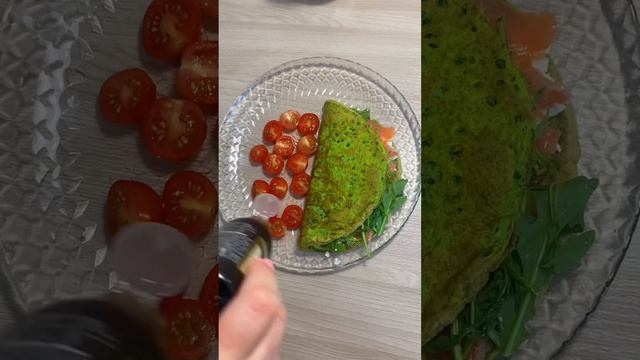 Шпинатный омлет😋