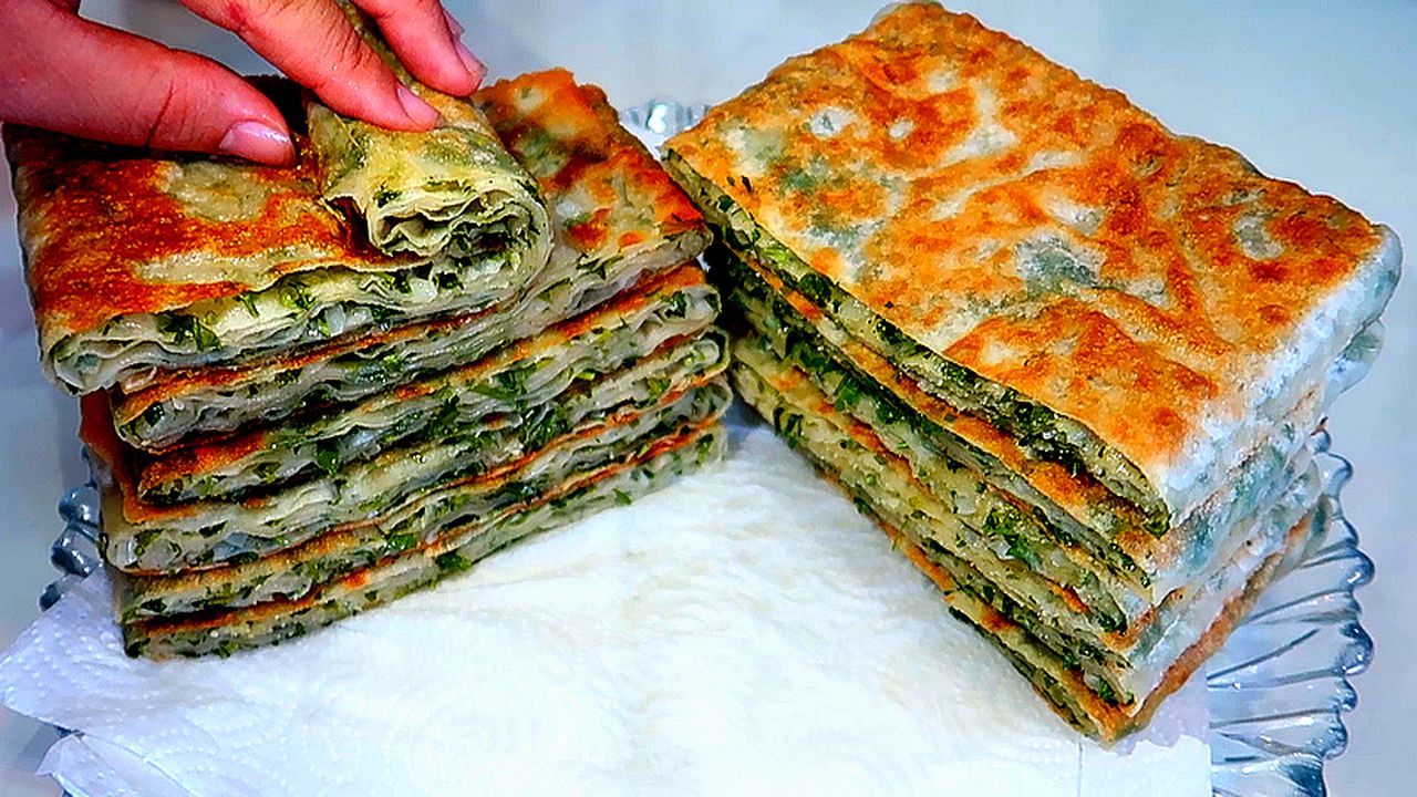 Турецкие ЛЕПЕШКИ с ЗЕЛЕНЬЮ. Вкуснее Вы еще не ели! Очень вкусный и простой рецепт лепёшек.