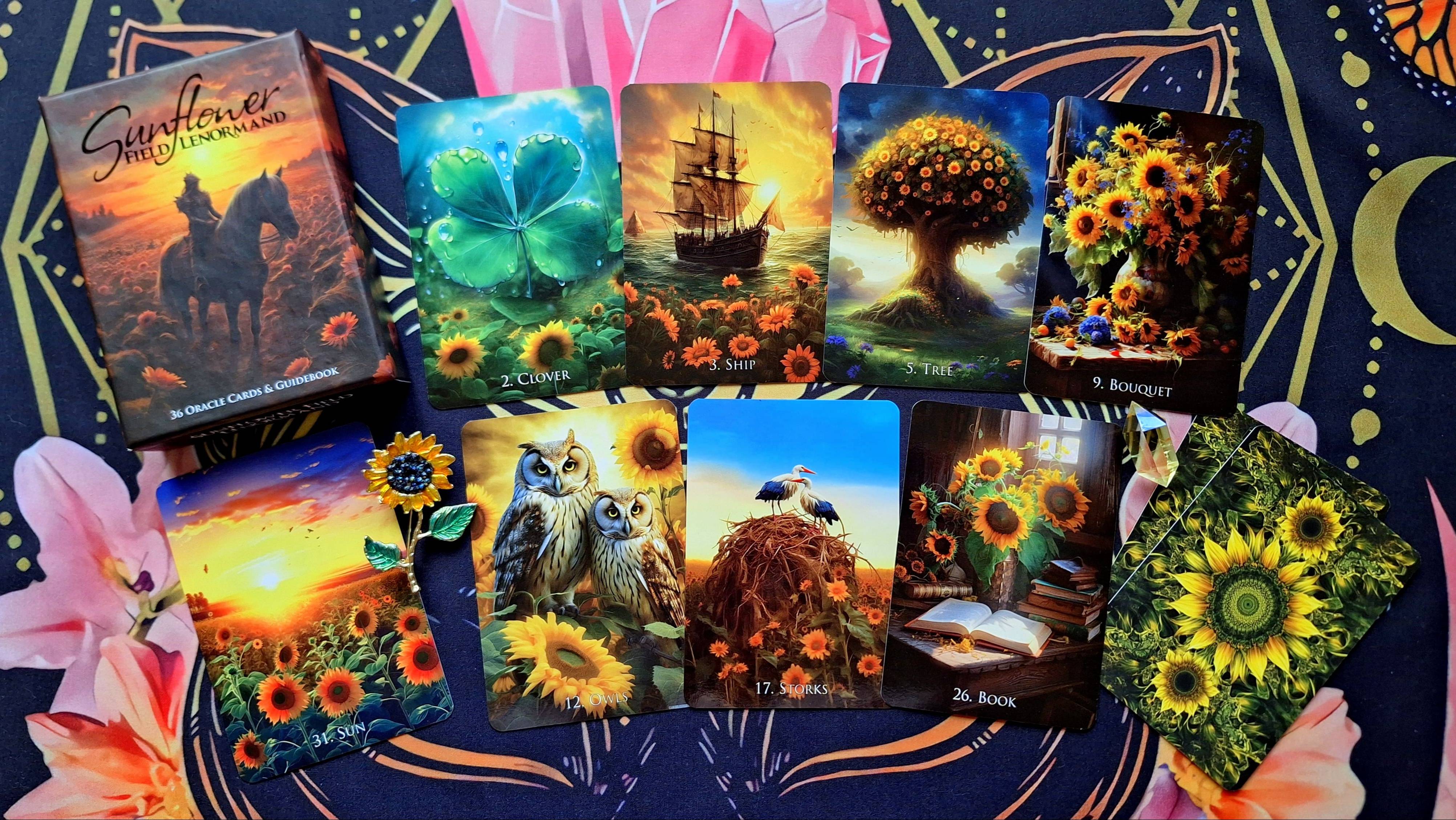🌻💛 Обзор летней колоды "SunFlower Field Lenormand" 🌻 Ленорман "Поле Подсолнуха" 🌻💛