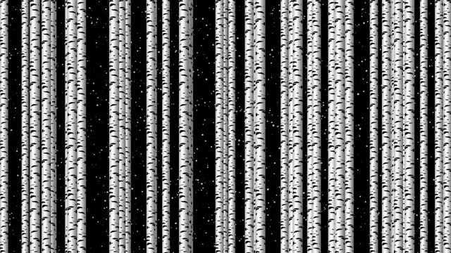 Русские берёзки. Березовая роща. Зацикленная анимация в 4K.